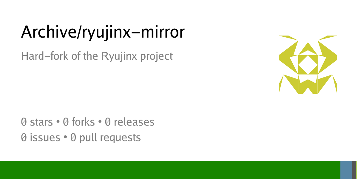 Archive/ryujinx-mirror: Hard-fork of the Ryujinx project - Forgejo: hnjklkvm,l